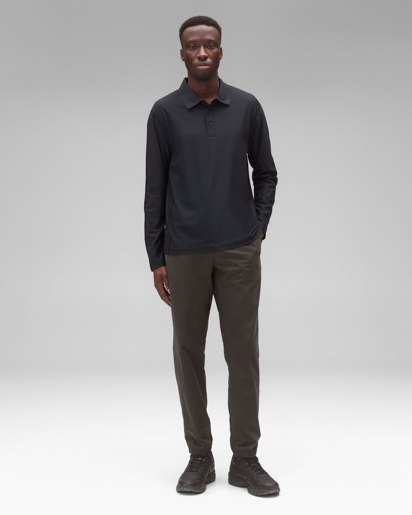Tech Pique Playoff Standard Long Sleeve Polo | Reigning Champ
